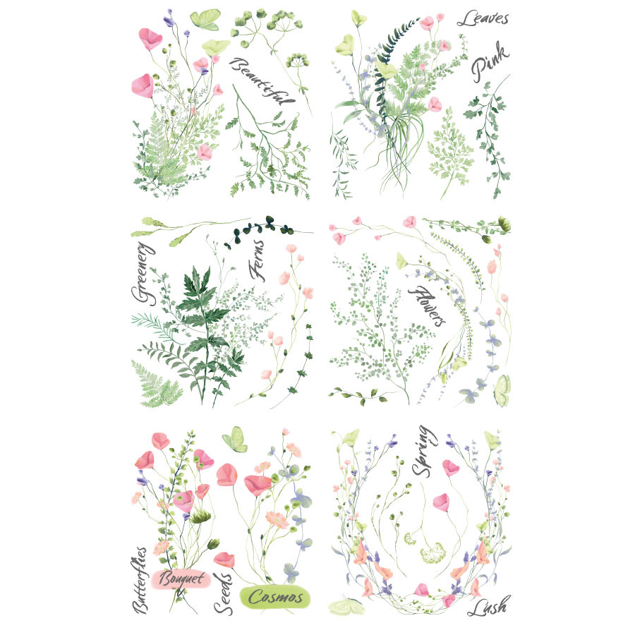 SPRING TIME - 6 SHEETS, Hocus Pocus Transfer - Past Perfect